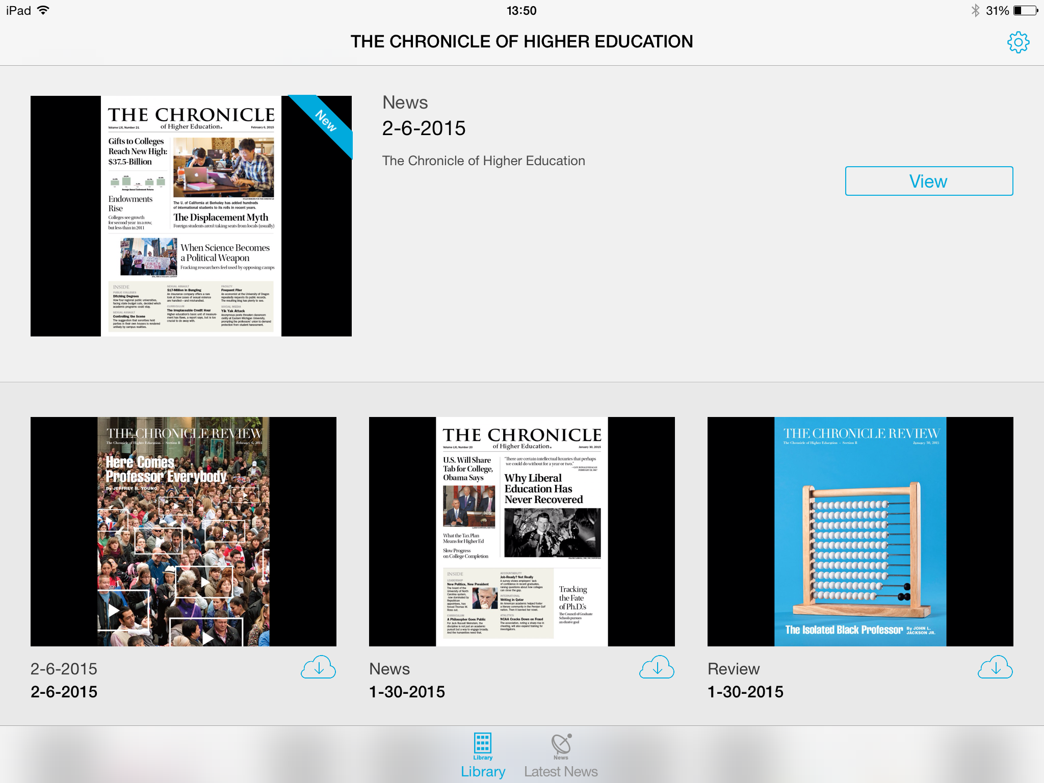The Chronicle iPad app (bad design) – IXD@Pratt