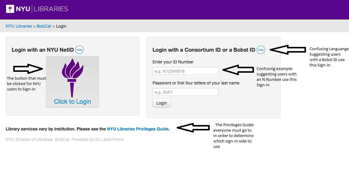 Design Critique: NYU Libraries Login Screen – IXD@Pratt