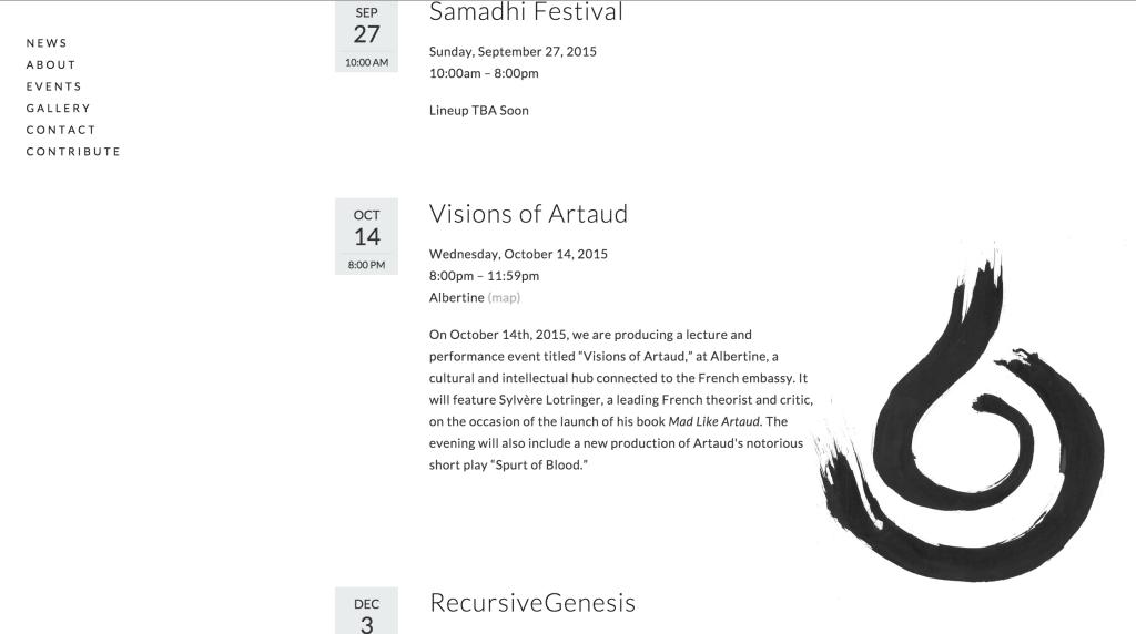 Design Critique: Samadhi Arts website – IXD@Pratt