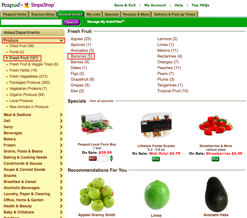 Design Critique: Peapod.com Website – IXD@Pratt