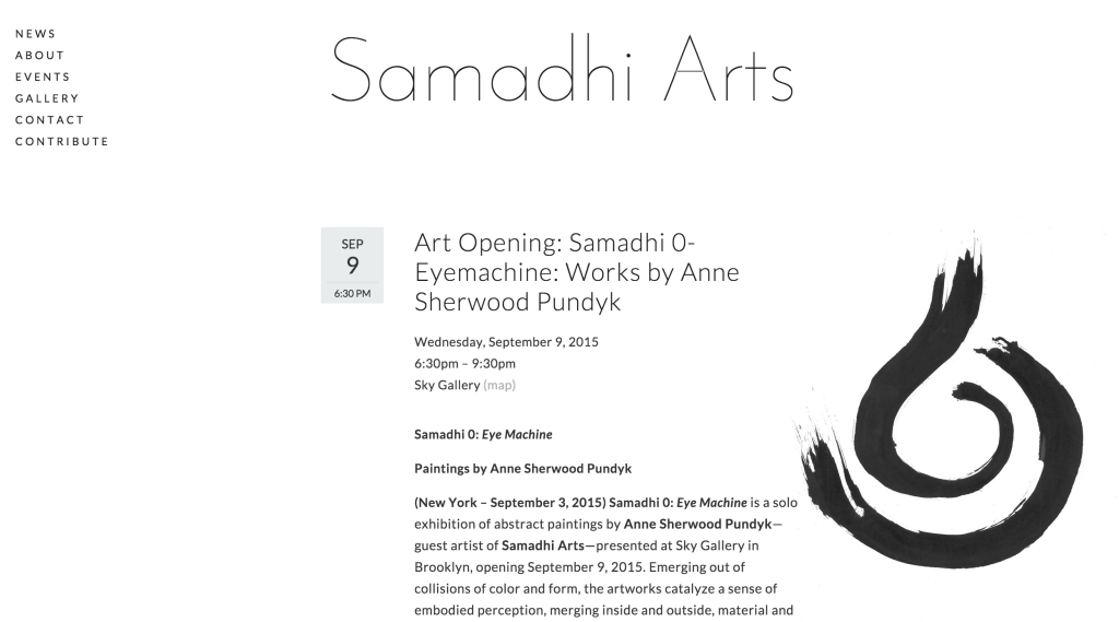 Design Critique: Samadhi Arts website – IXD@Pratt