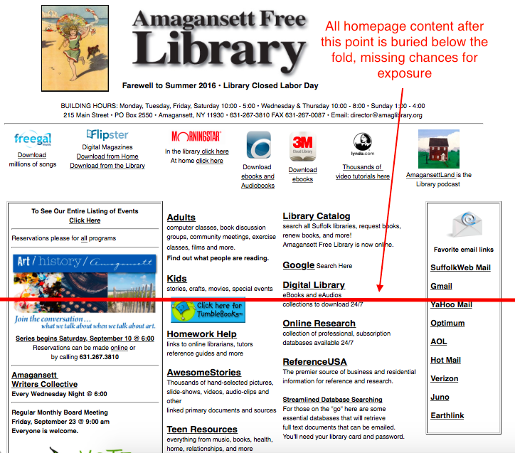 Design Critique: Amagansett Free Library (Desktop & Mobile) – IXD@Pratt