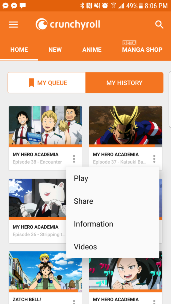 Design Critique: Crunchyroll (Android App) – IXD@Pratt