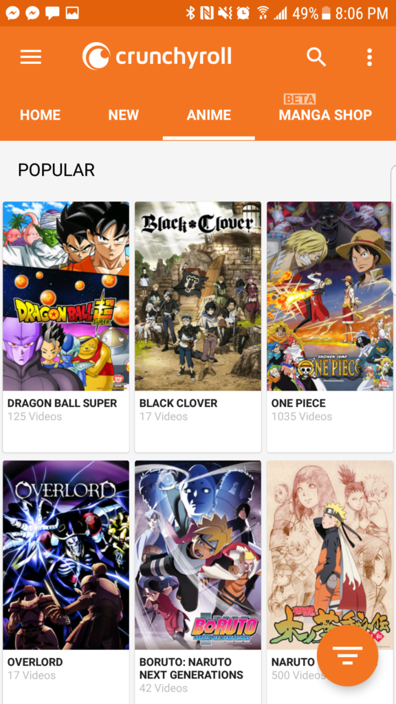 Design Critique: Crunchyroll (Android App) – IXD@Pratt