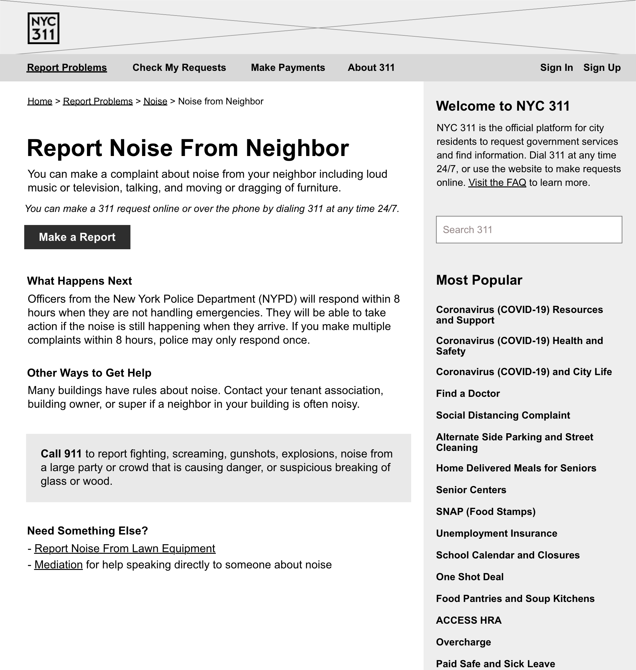 Design Story: NYC311 | Student Work