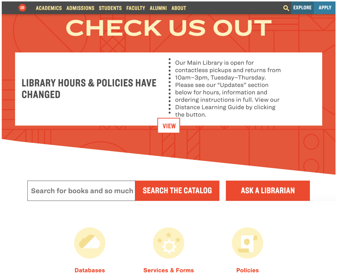 Evaluation Story: School of Visual Arts Library – IXD@Pratt