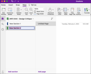 Design Critique: Microsoft OneNote – IXD@Pratt