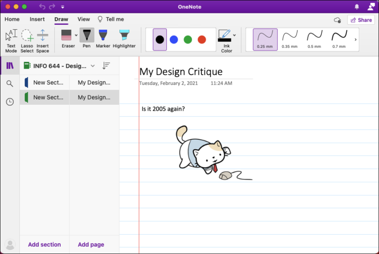 Design Critique: Microsoft OneNote – IXD@Pratt